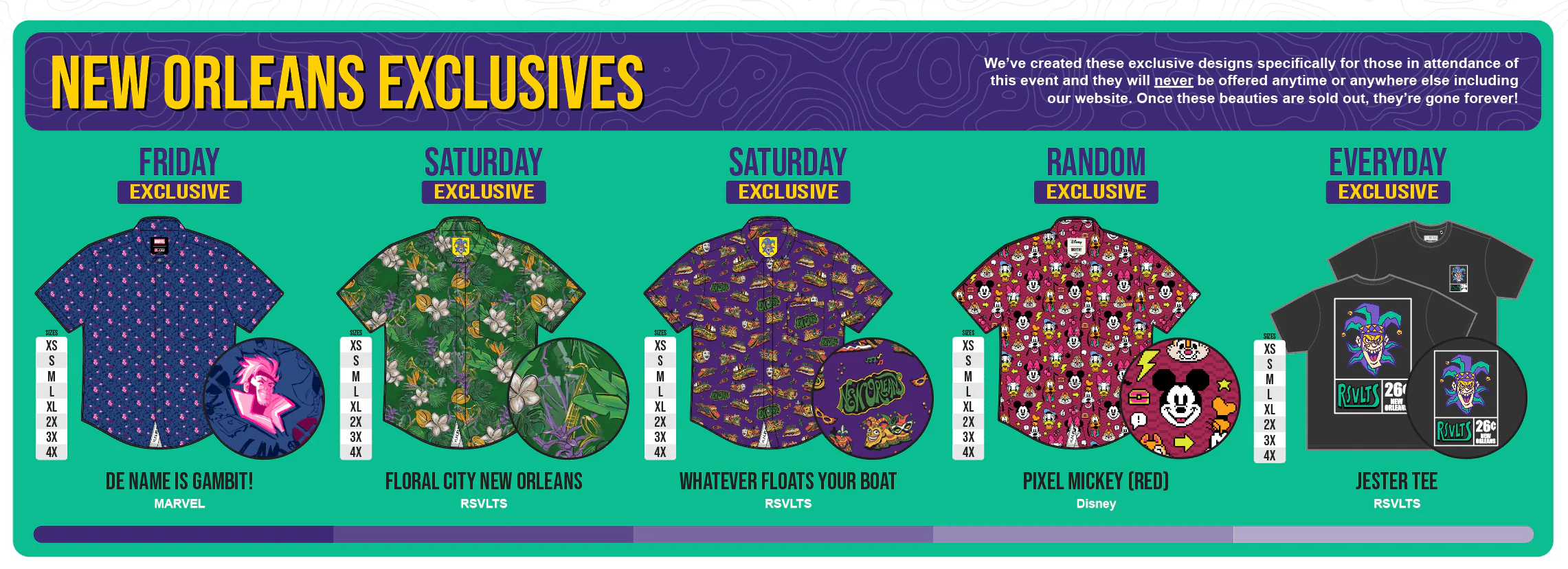 FAN EXPO NEW ORLEANS 2026: New Year and new exclusive RSVLTS shirts | The Convention Collective